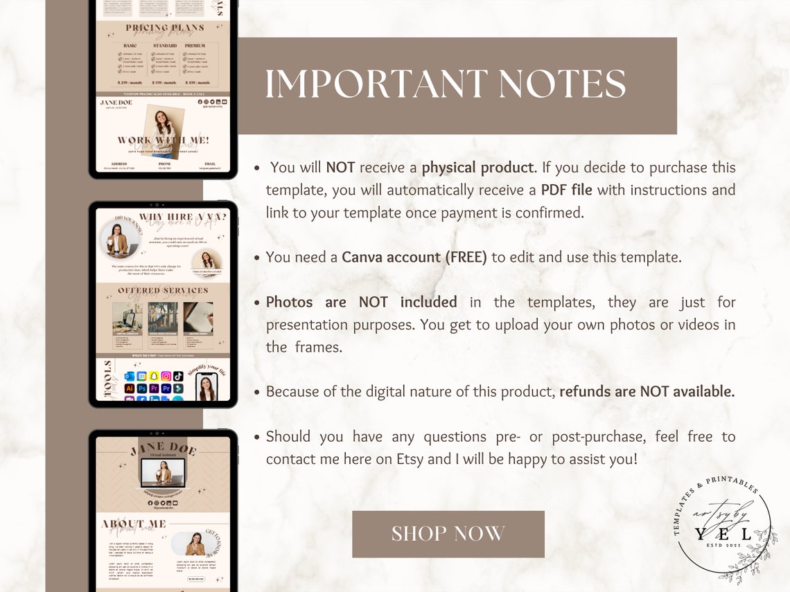 Virtual Assistant Portfolio Template, Virtual Assistant Portfolio ...