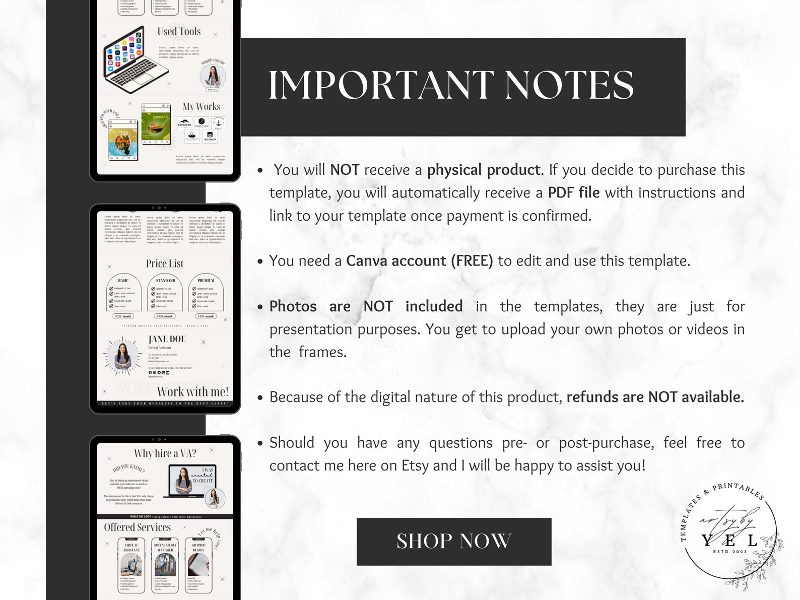 Virtual Assistant Portfolio Template, Virtual Assistant Portfolio ...