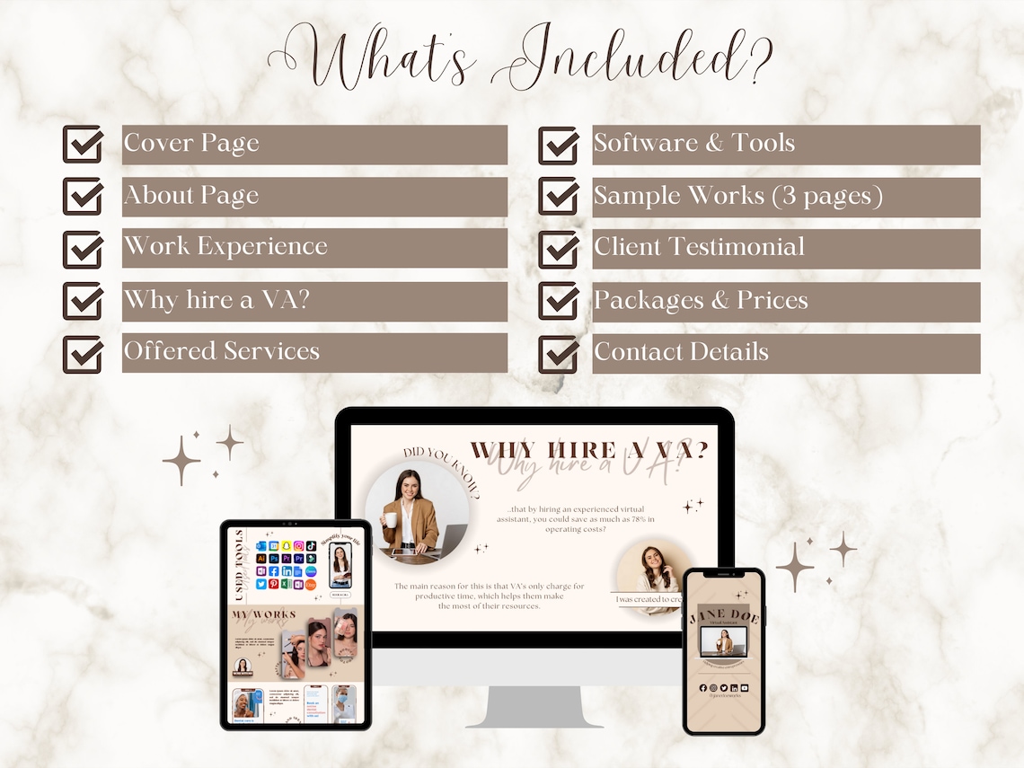 Virtual Assistant Portfolio Template, Virtual Assistant Portfolio ...