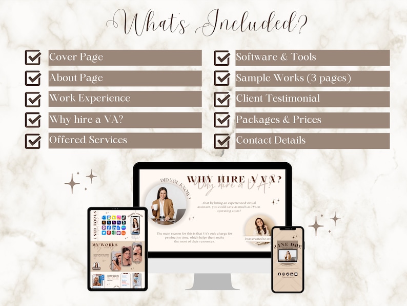 Virtual Assistant Portfolio Template, Virtual Assistant Portfolio ...