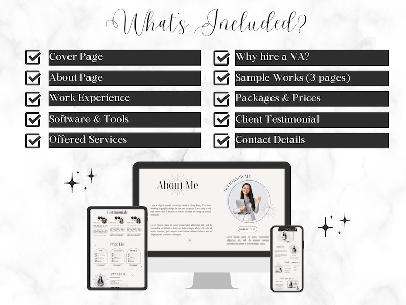 Virtual Assistant Portfolio Template, Virtual Assistant Portfolio ...