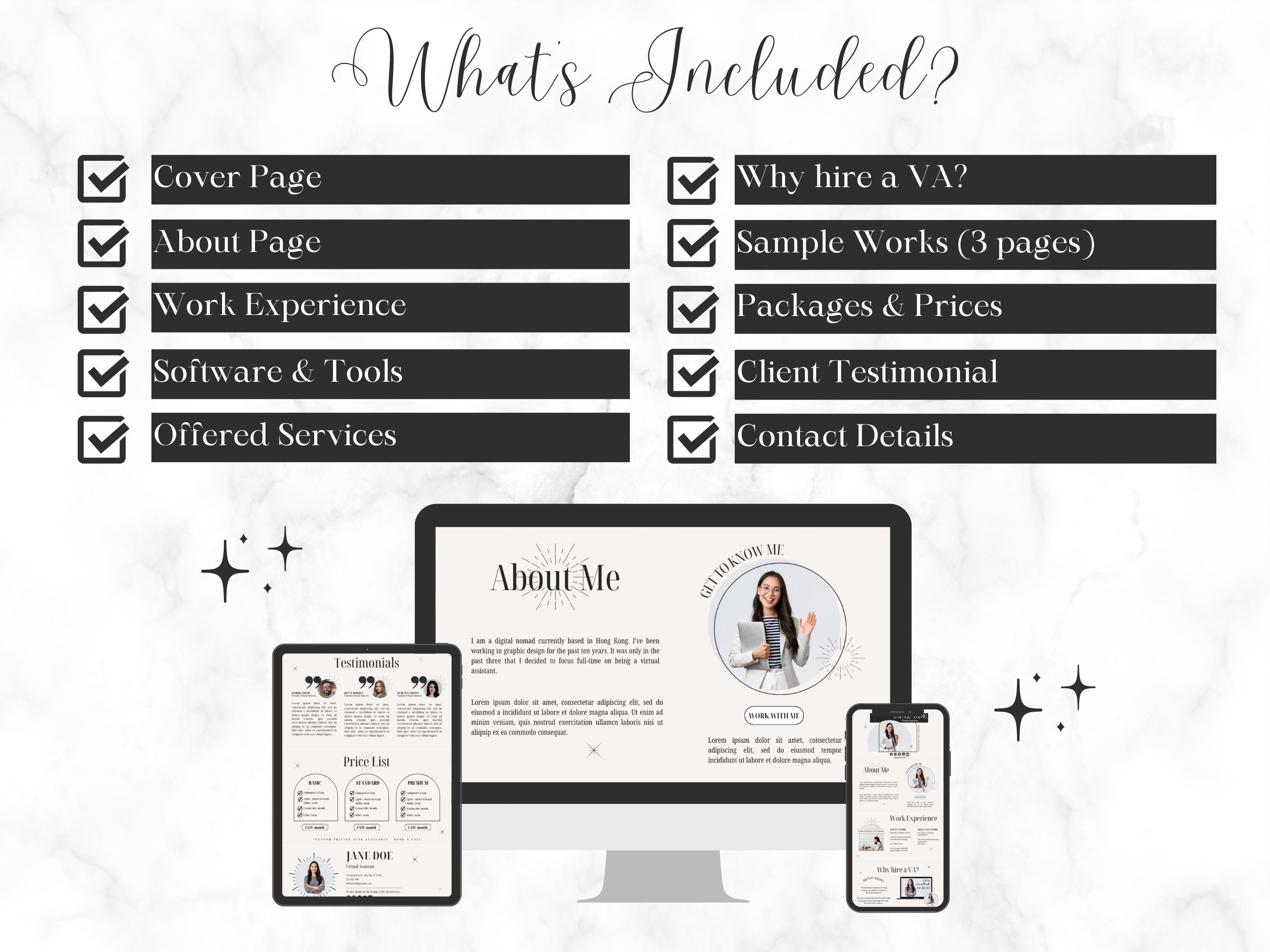 Virtual Assistant Portfolio Template, Virtual Assistant Portfolio ...