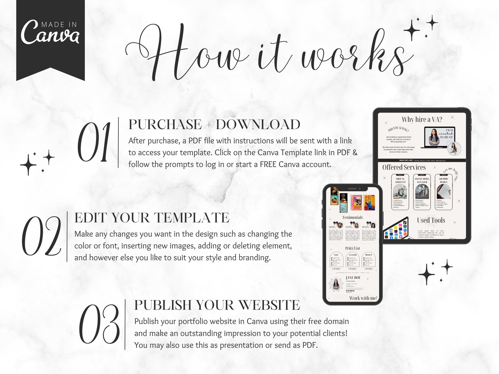 Virtual Assistant Portfolio Template, Virtual Assistant Portfolio ...
