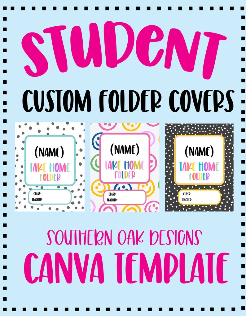 School Folder Covers / Teacher Templates / Teacher Printable / Student ...