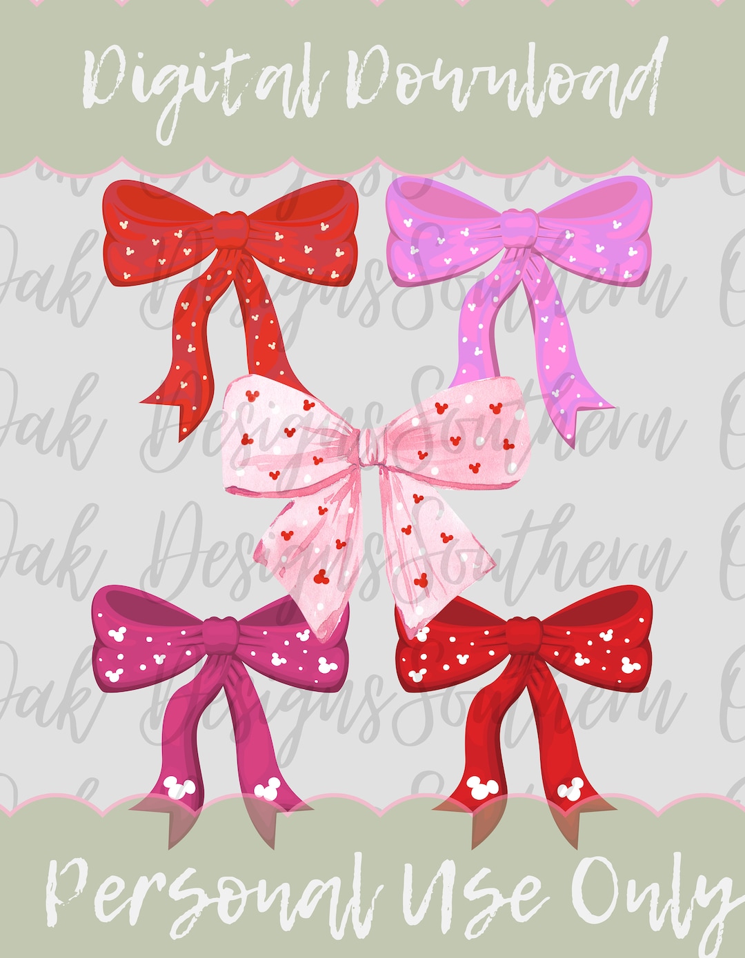 Valentine PNG / Valentine Bow PNG / Cute Bow Png / Digital Download - Etsy