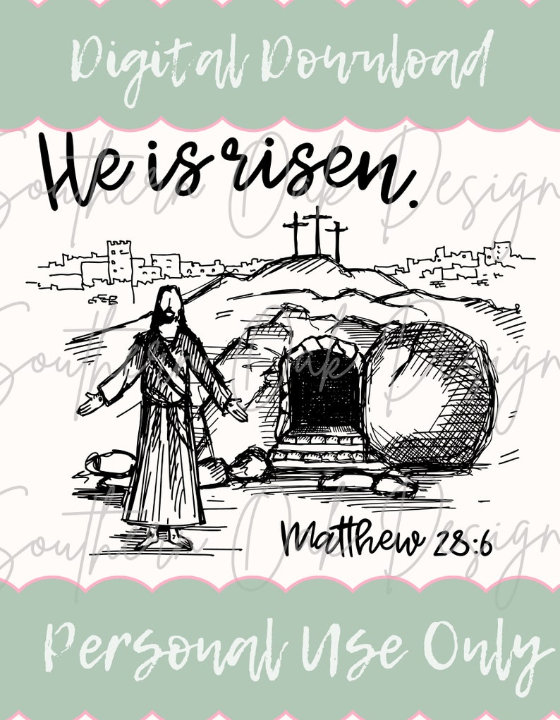 He is Risen PNG / Easter Png / Tomb PNG / Religious PNG - Etsy