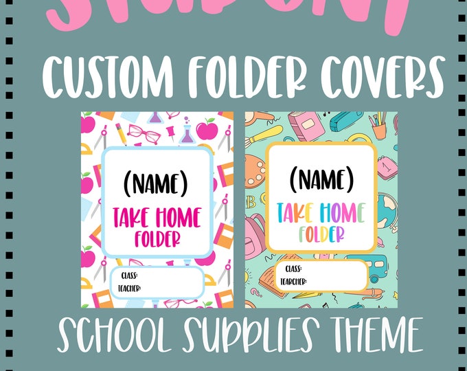 School Folder Covers / Teacher Templates / Teacher Printable / Student ...