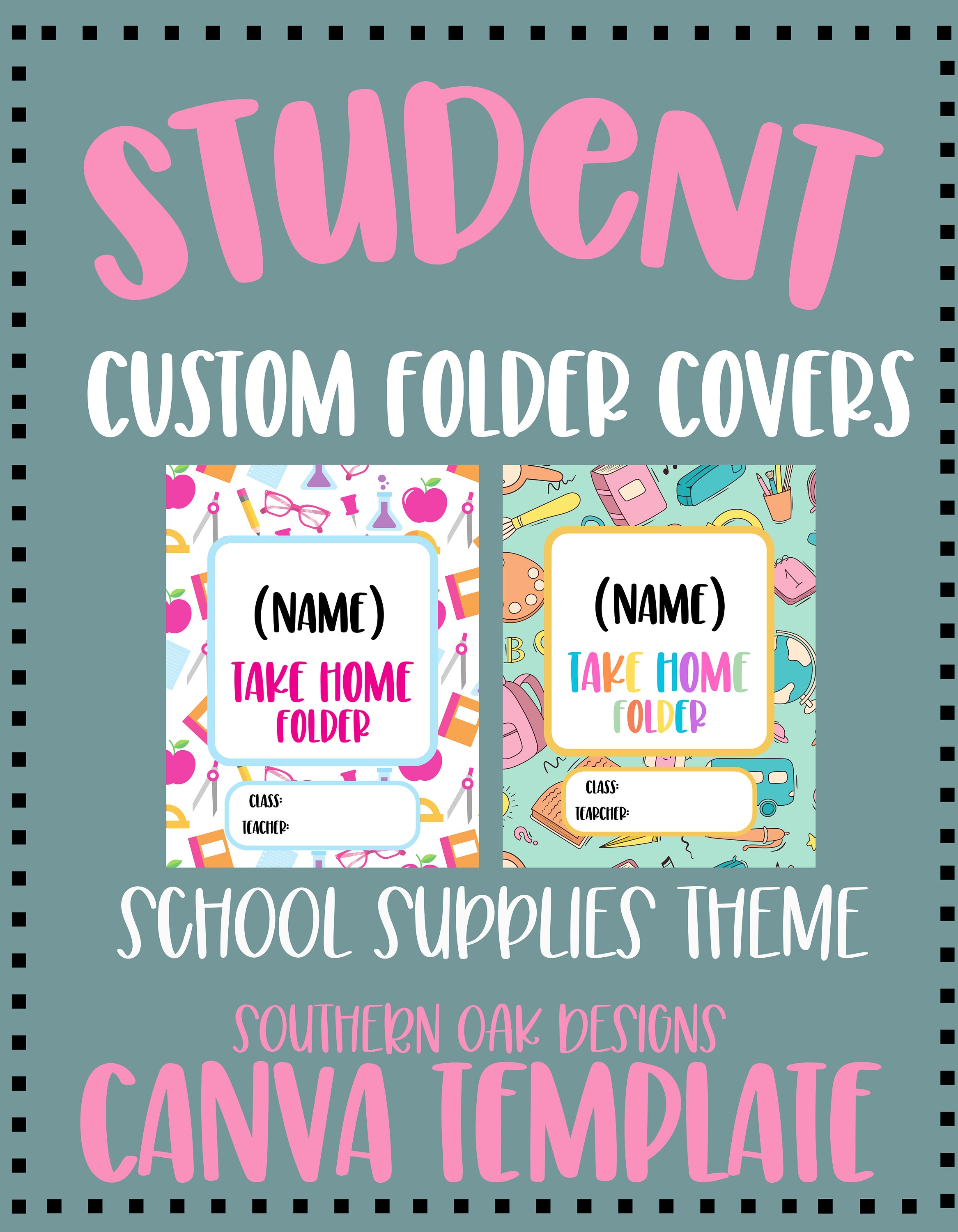 School Folder Covers / Teacher Templates / Teacher Printable / Student ...