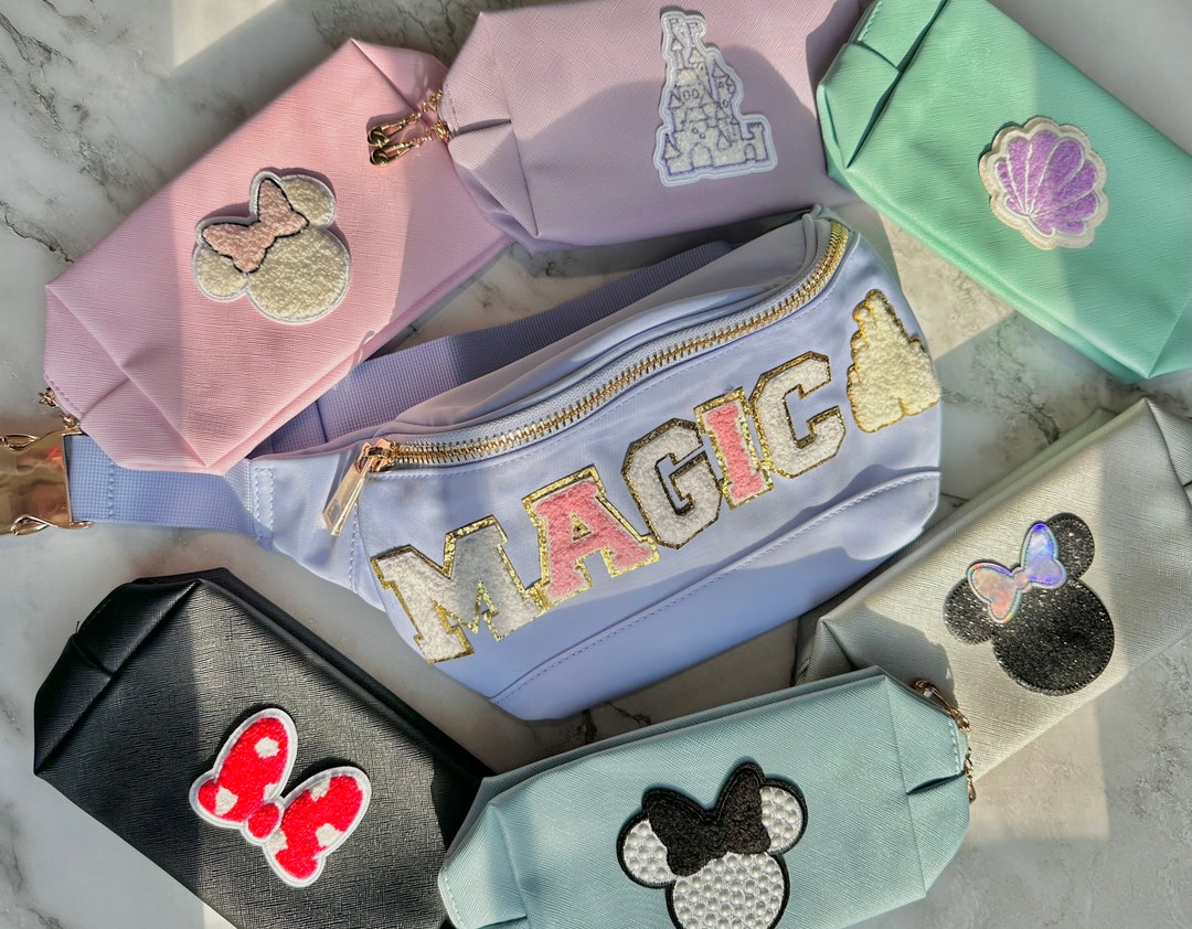 Chenille Letter Bags / Preppy Pouches / Make up Bags / Fanny Pack ...