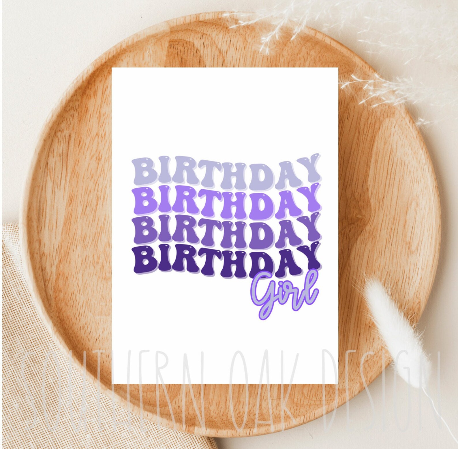 Birthday Card / Birthday Girl Card / Digital Download / Digital Card ...