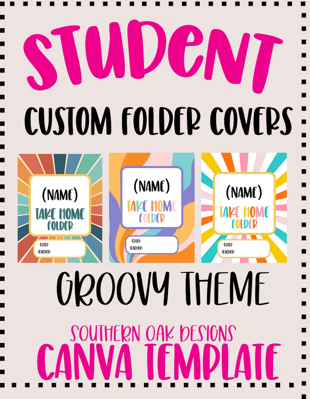 School Folder Covers / Teacher Templates / Teacher Printable / Student ...