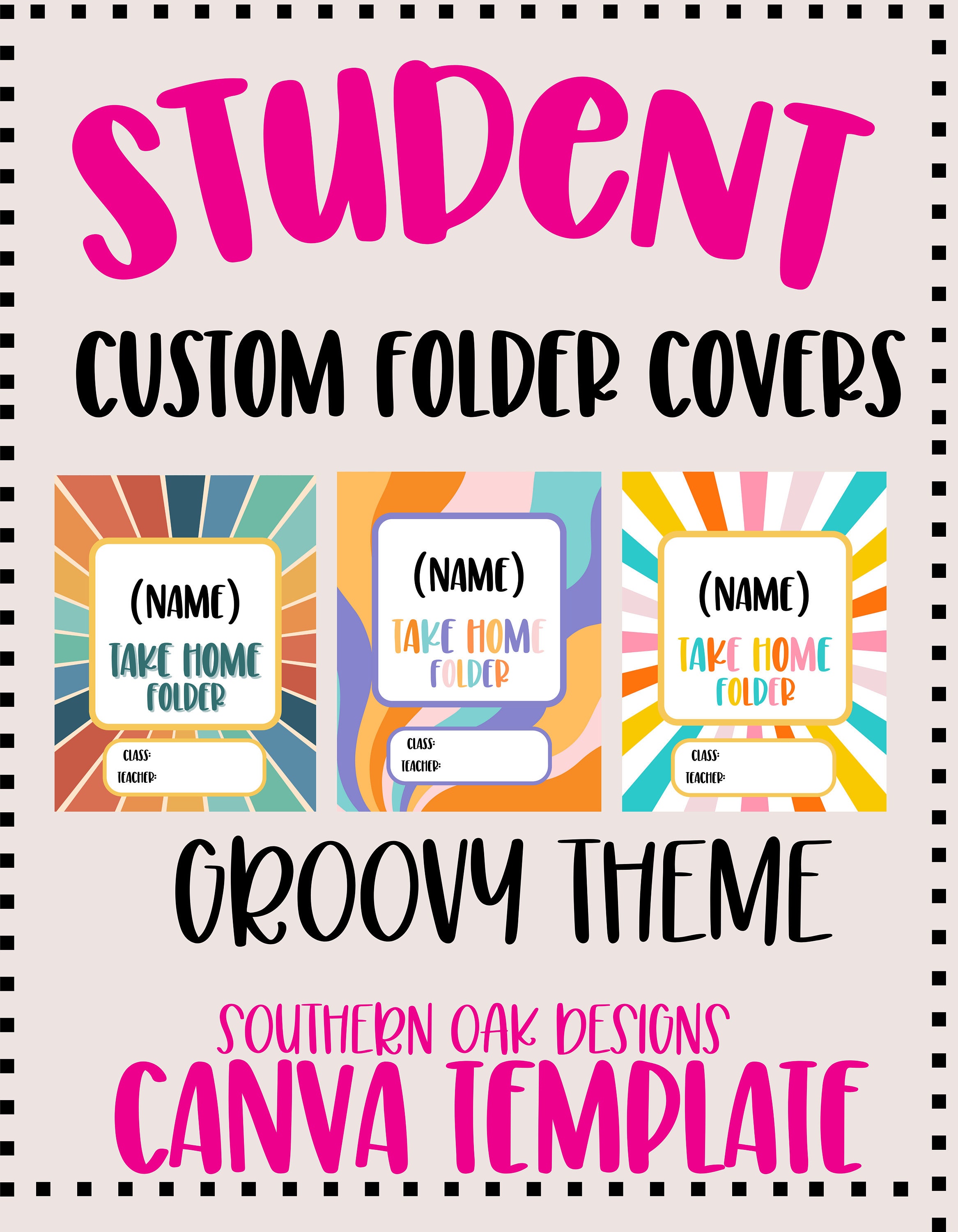 School Folder Covers / Teacher Templates / Teacher Printable / Student ...