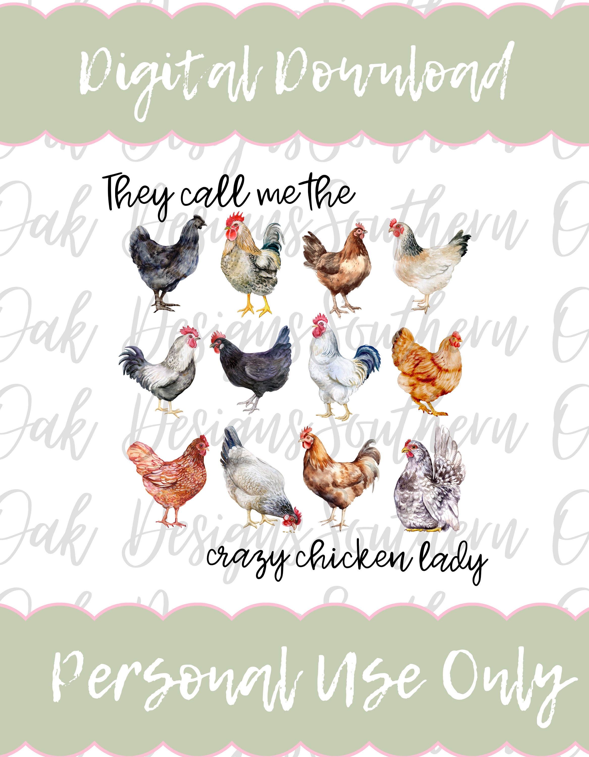 Farm PNG / Chicken Png / Chicken Lady PNG / Chicken Mama Png / Chicken ...