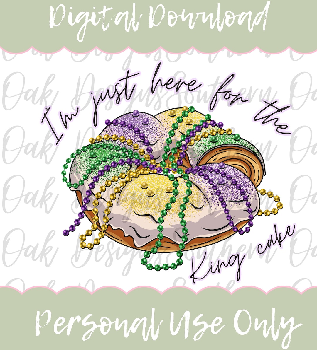 Mardi Gras PNG / King Cake PNG / Cute Mardi Gras Png / Digital Download ...