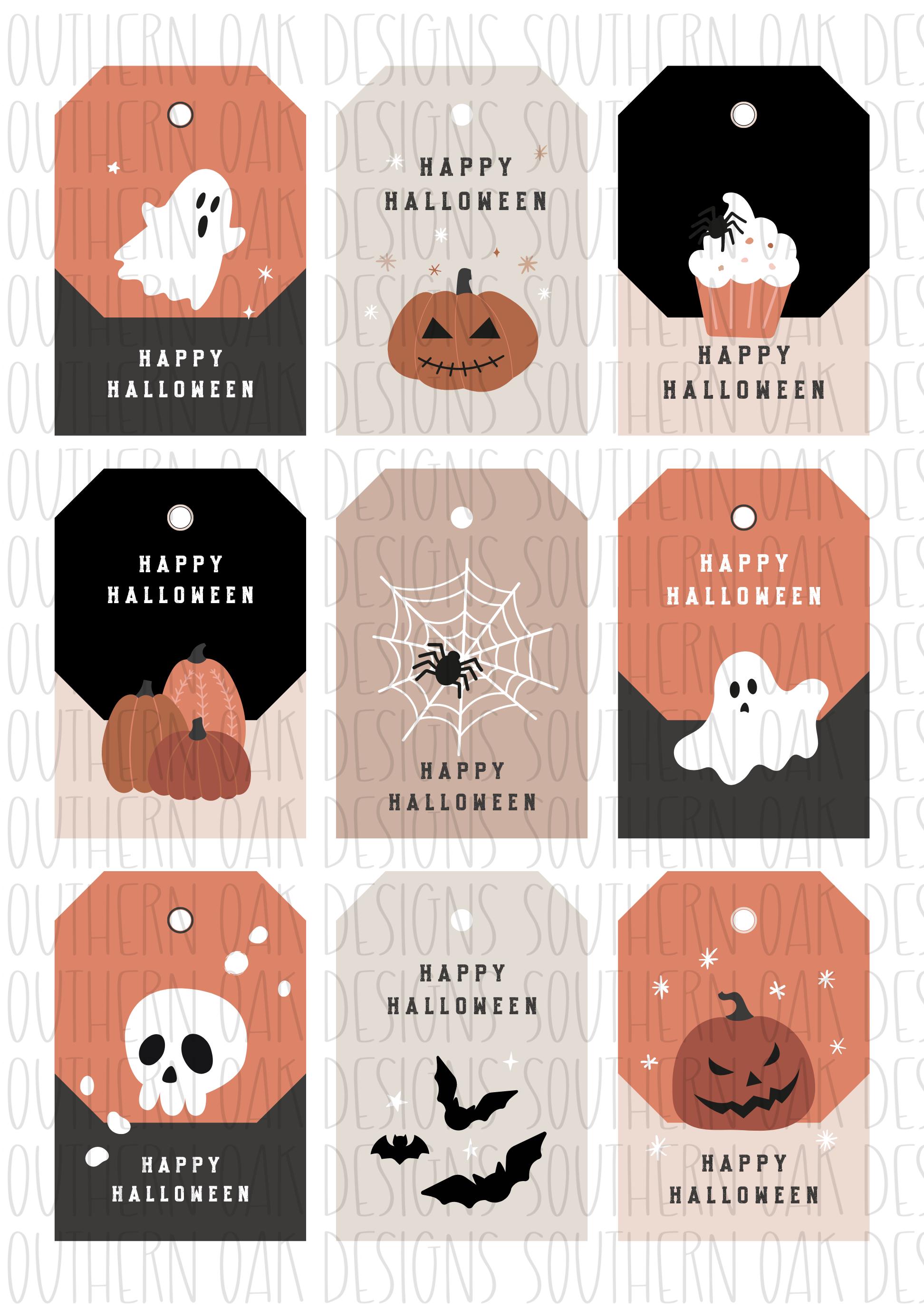 Holiday Label Template / Holiday Name Tags / Halloween Name Tags ...
