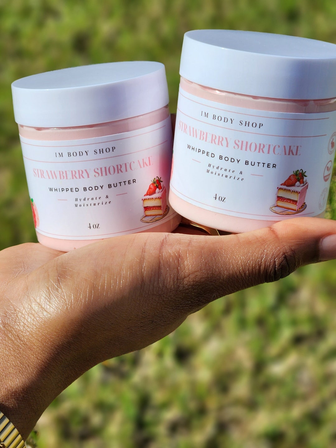 BODY BUTTER ORGANIC |strawberry Shortcake| Whipped Shea Butter ...