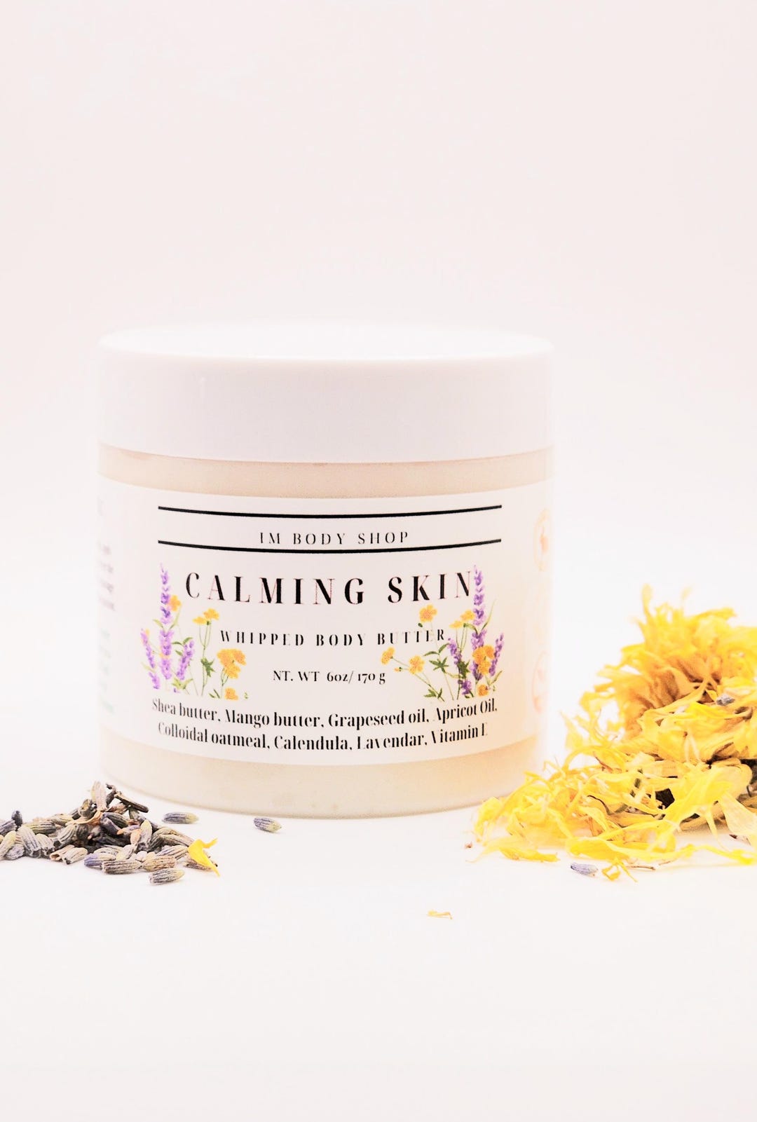 Calming Body Butter: Organic Unscented Moisturizer for Sensitive Skin ...