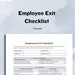 Exit Checklist Template Offboarding Checklist HR Tools - Etsy