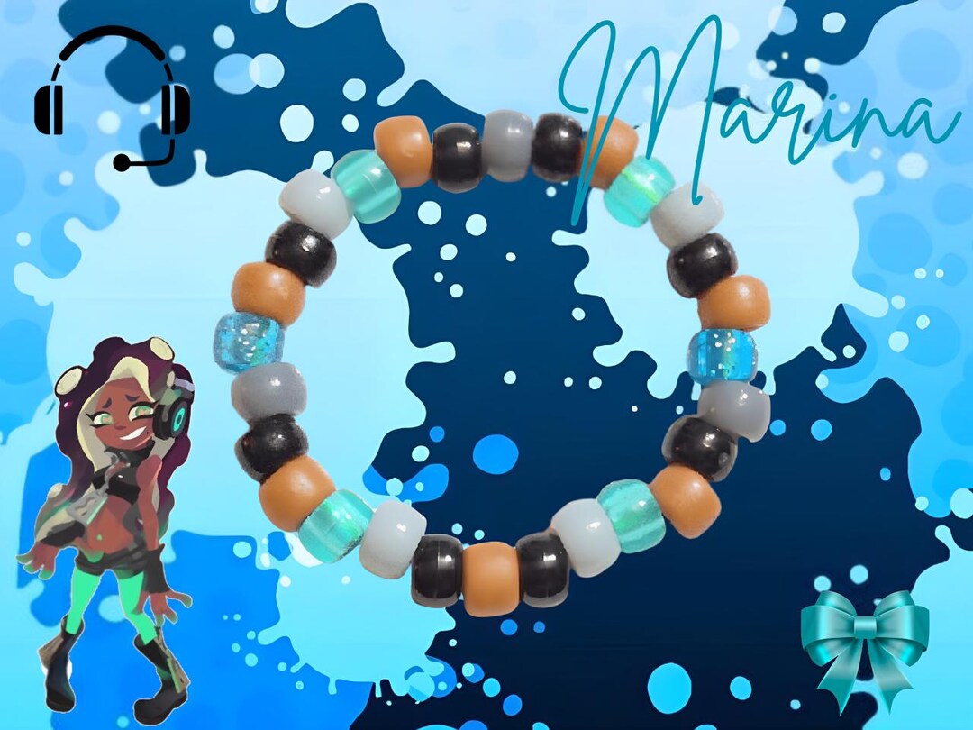 Marina Splatoon-inspired Pop Idol Cute Teal Blue Green Kandi Made to ...