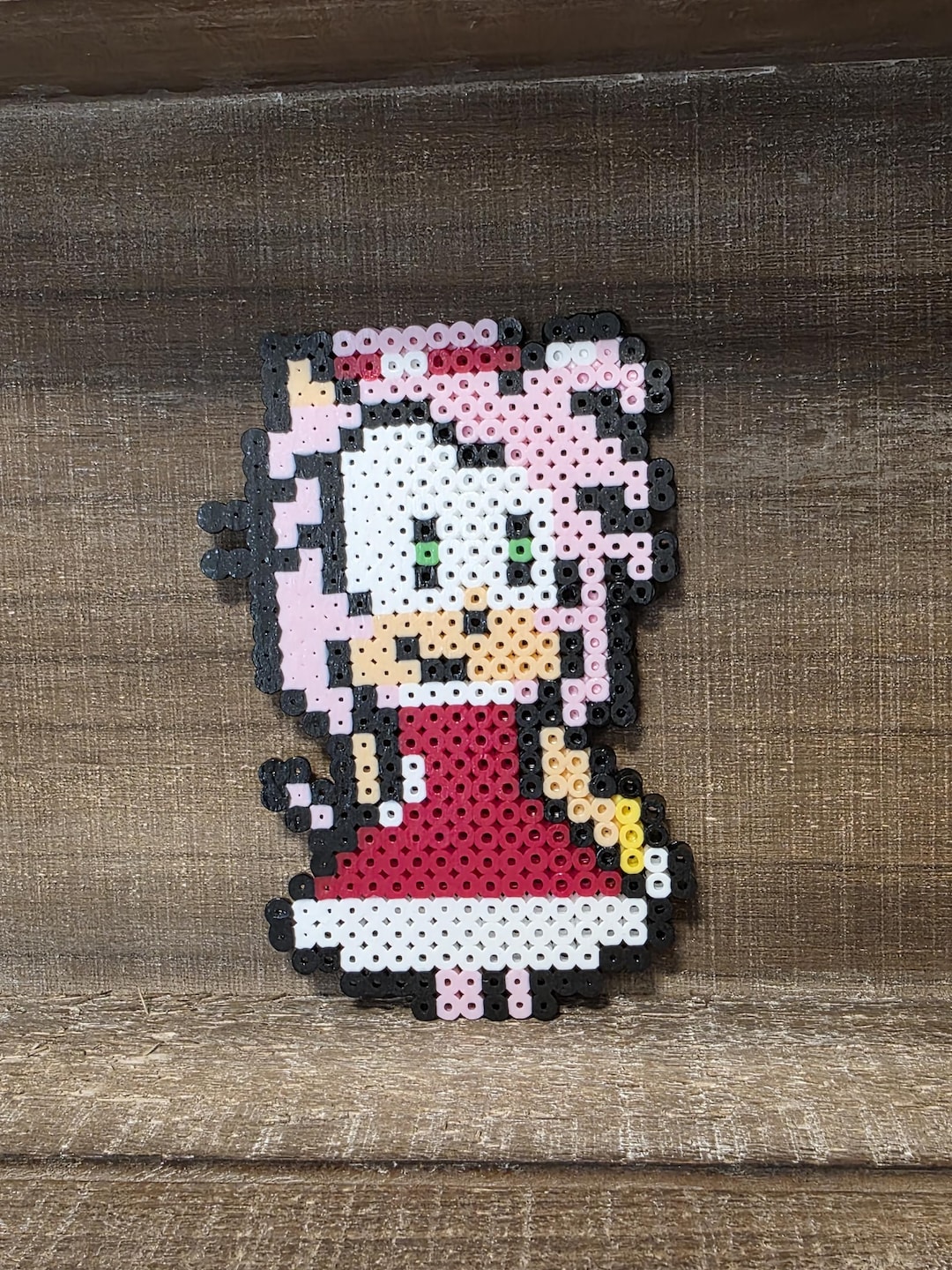 Amy Rose Sonic the Hedgehog Handmade Pixel Bead Wall Art | Cute Retro ...