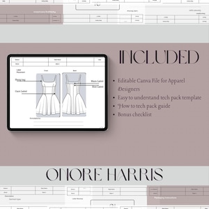 Editable Fashion Tech Pack Template | Canva Download for Designers ...