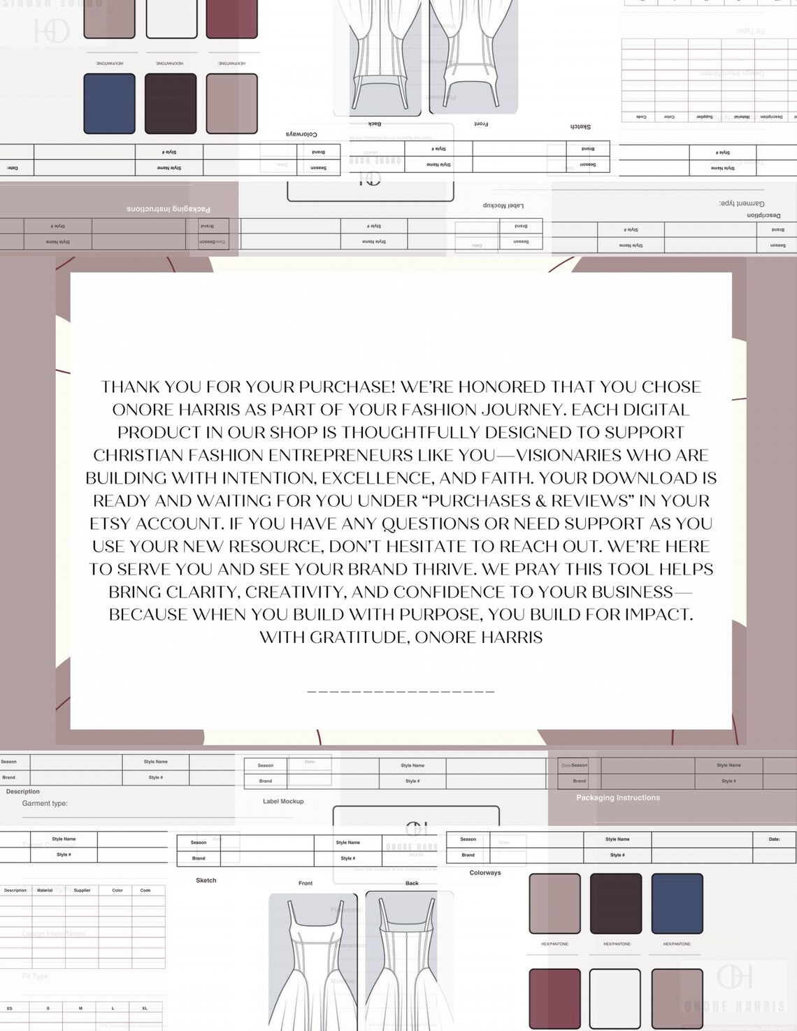 Editable Fashion Tech Pack Template | Canva Download for Designers ...