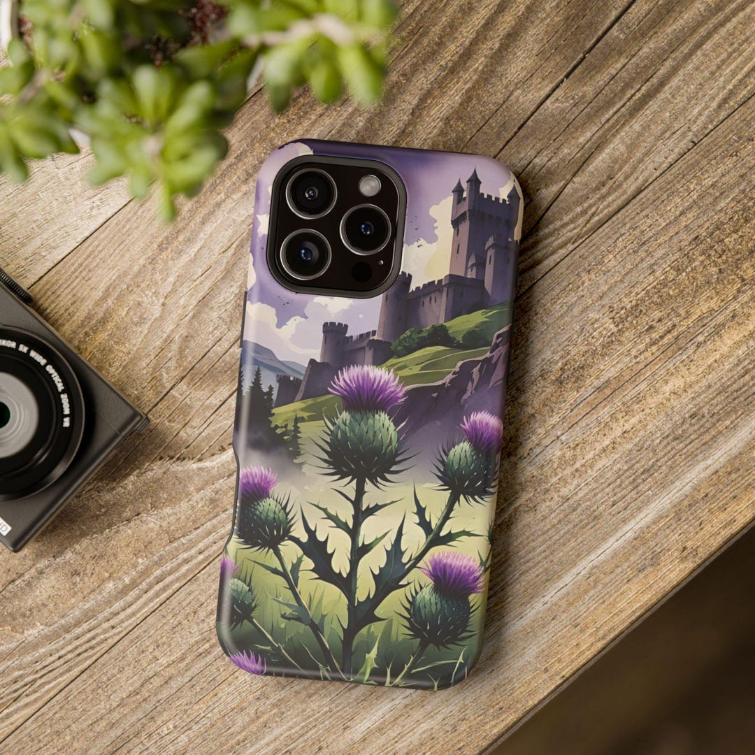 Scottish Thistle Castle iPhone Case: Magsafe Compatible Tough Cover - Etsy