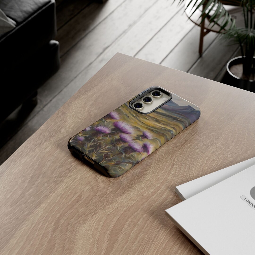 Scottish Thistle Landscape Phone Case: Nature Lover Gift - Etsy