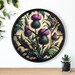 Scottish Thistle Wall Clock, Thistle Wall Clock - Etsy