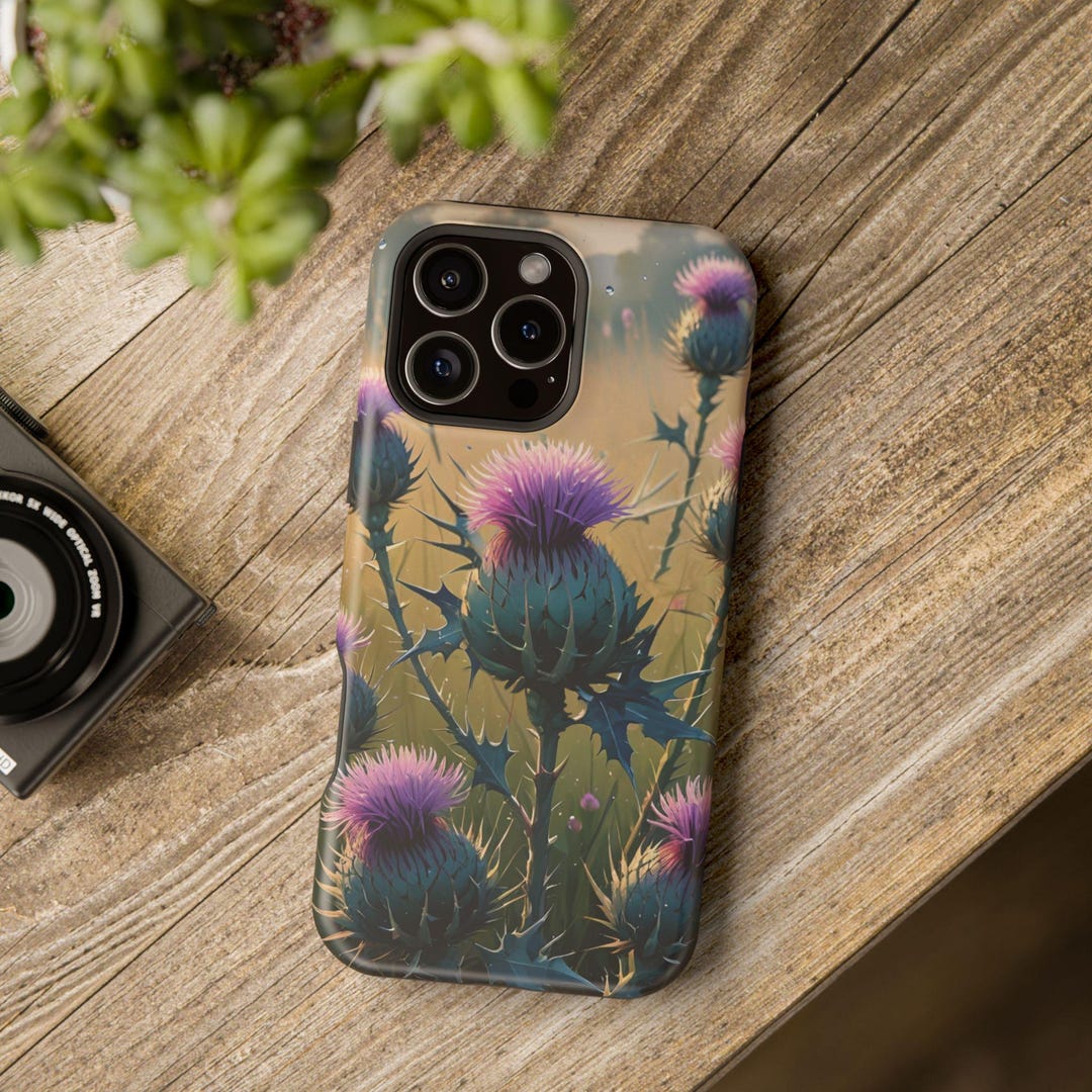 Scottish Thistle Magsafe Phone Case: Floral Protective Cover - Etsy
