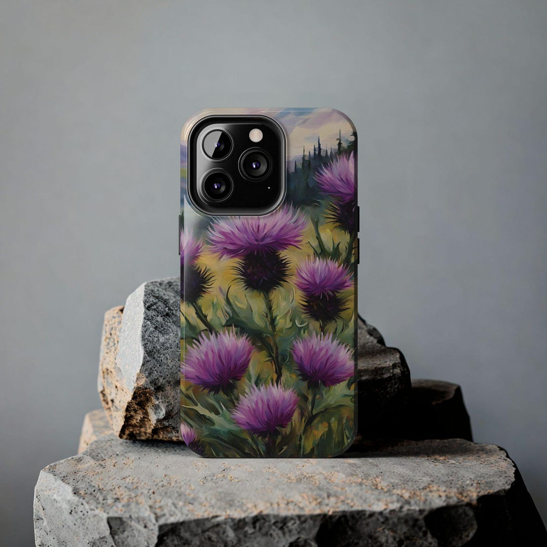 Scottish Thistle iPhone Case: Floral Tough Phone Cover - Etsy