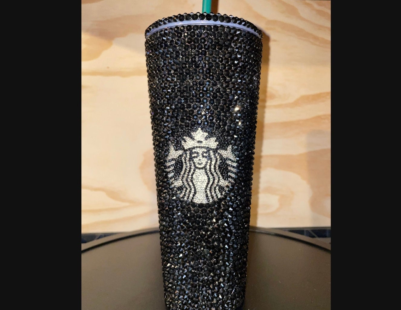 Black Starbucks Rhinestone Tumbler 24oz - Etsy