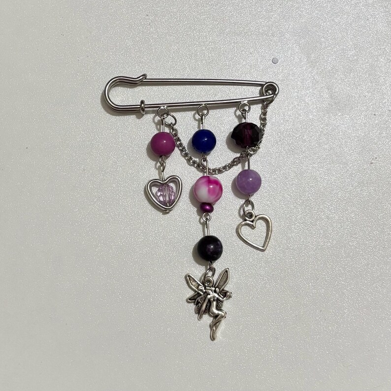 Handmade Beaded Safety Pin: Purse & Bag Accessory - Etsy