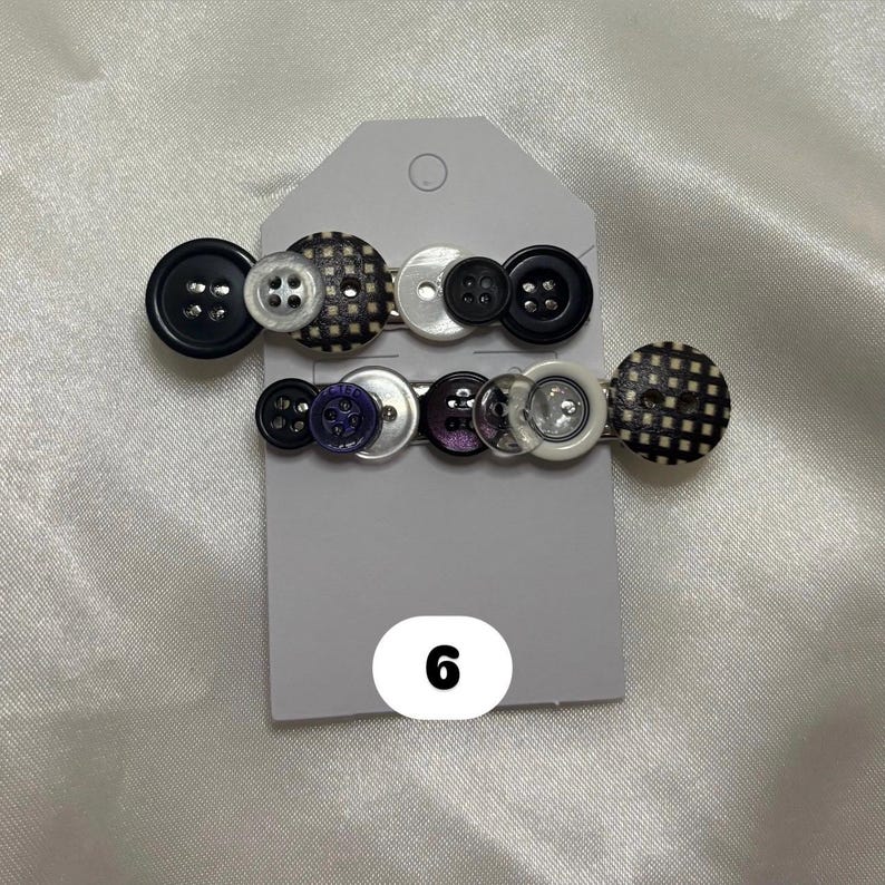 Button Hair Clip Duos ~ Alligator Style Clips With Buttons - Etsy