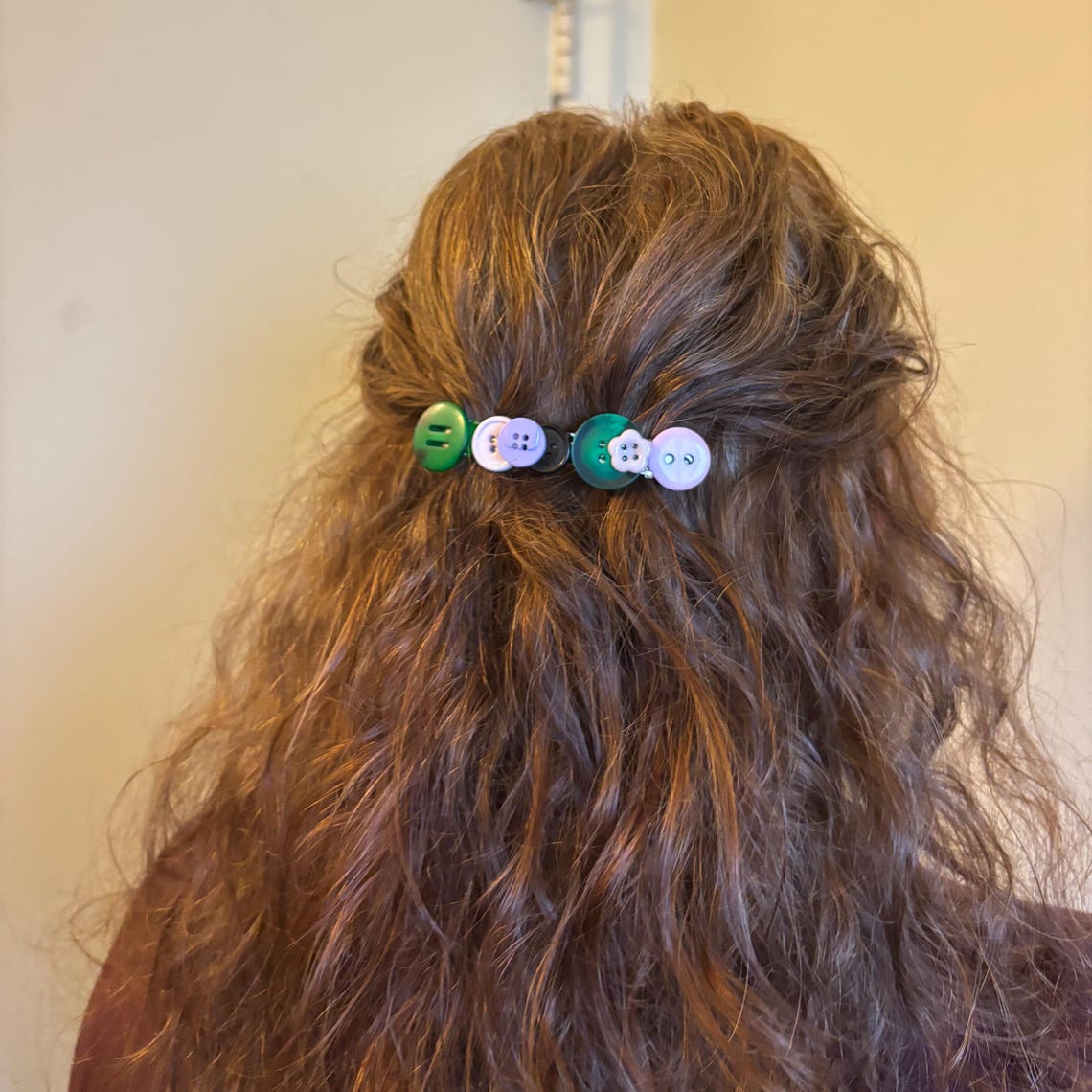Handmade Pastel Button Hairclips - Fun Colored French Barrette Style ...