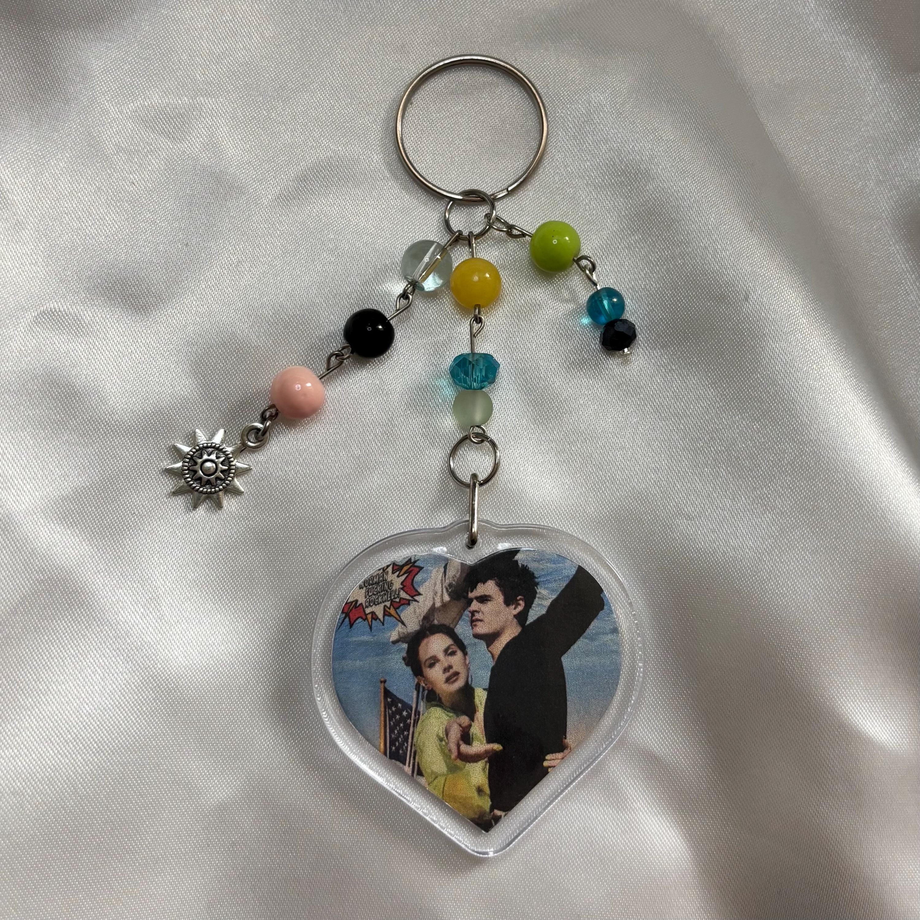 Customizable Album Cover Keychains ~ Heart and Square Shaped Pendants ...
