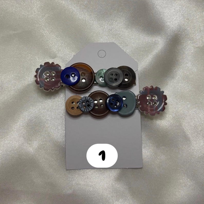 Button Hair Clip Duos ~ Alligator Style Clips With Buttons - Etsy