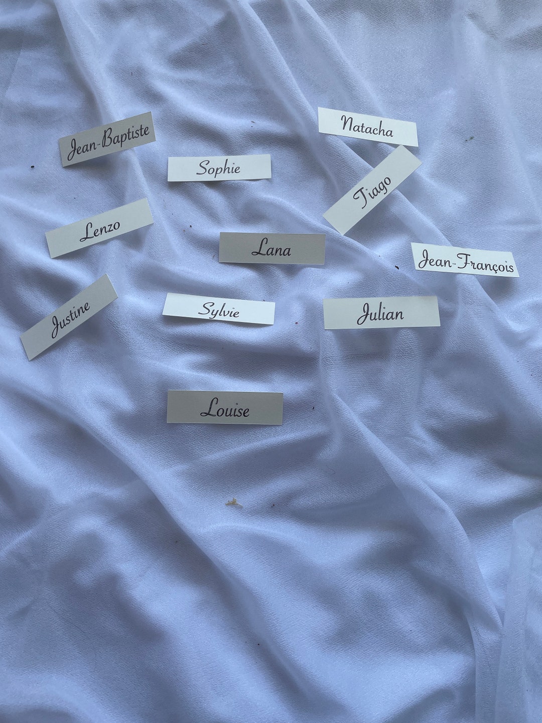 Rectangular Customizable Place Markers for Reception in Pure - Etsy