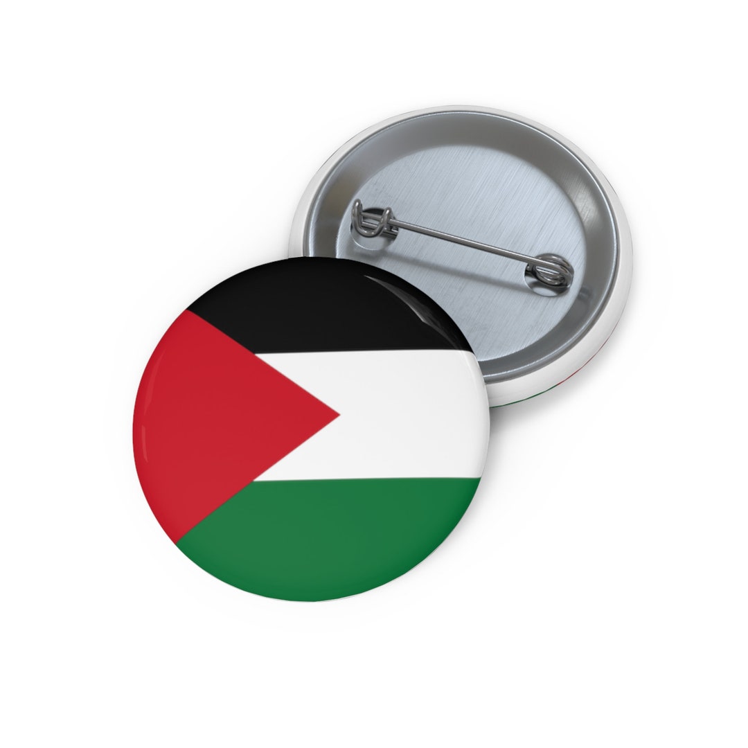 Palestinian Flag Pin Button, Palestine Symbol Fashion Accessory for ...