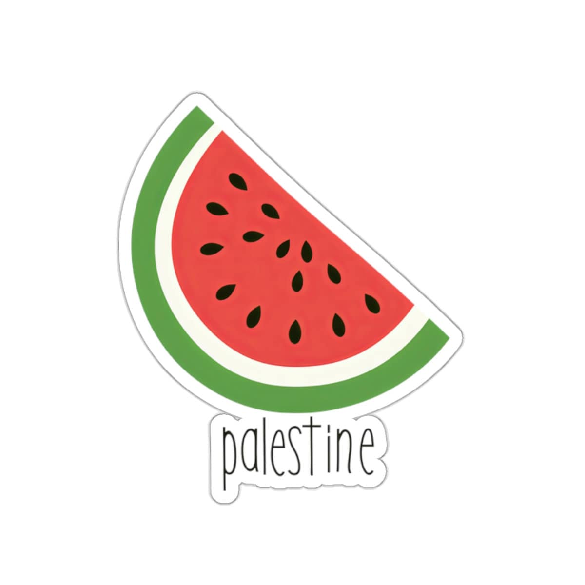 Palestine Watermelon Cutout Sticker: Unique Watermelon Design Sticker ...