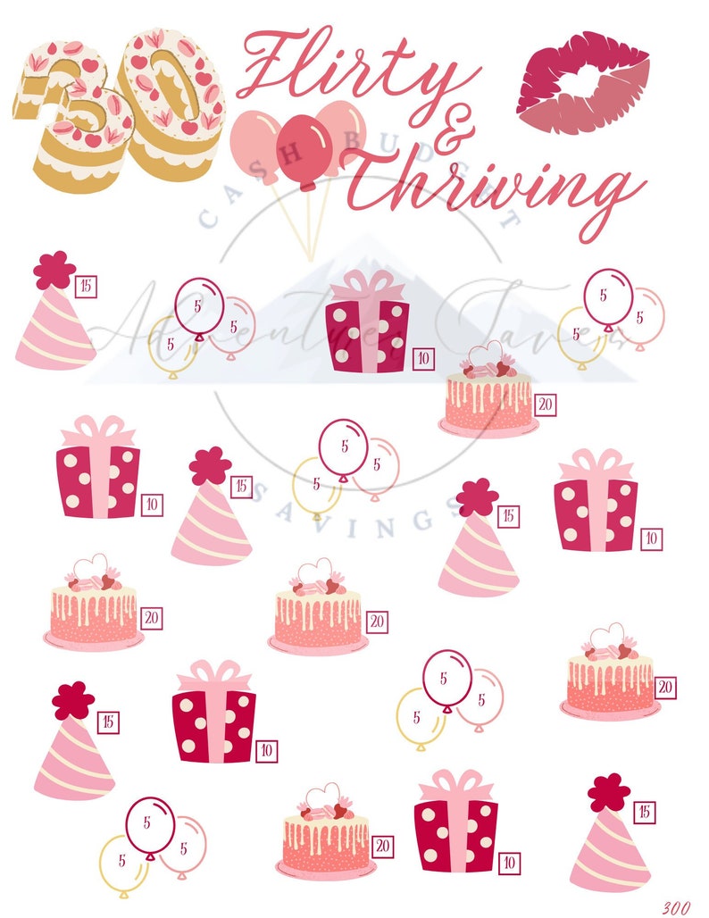 30 Flirty and Thriving Birthday Savings Challenge | 30th Birthday ...