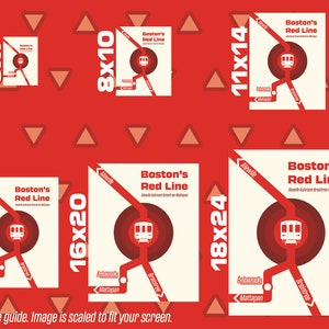 Boston Subway Poster | Blue, Green, Red, Orange Line Trains, MBTA, the ...