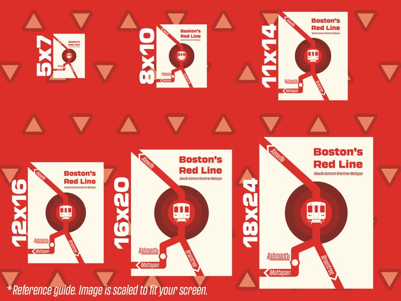 Boston Subway Poster | Blue, Green, Red, Orange Line Trains, MBTA, the ...