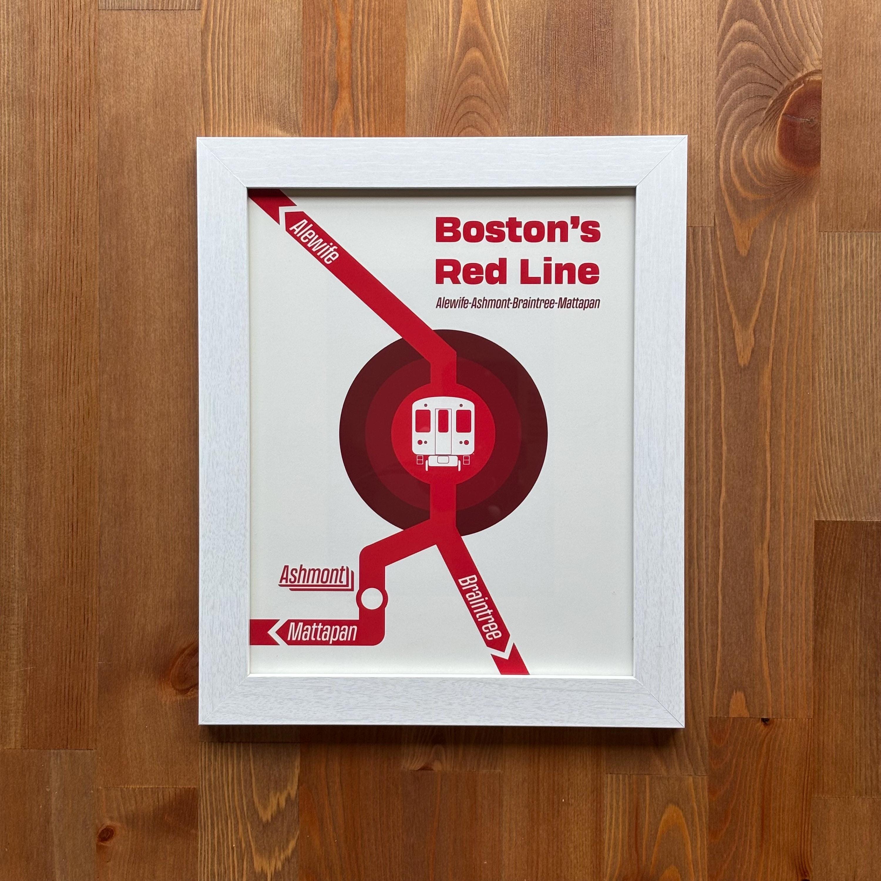 Boston Subway Poster | Blue, Green, Red, Orange Line Trains, MBTA, the ...