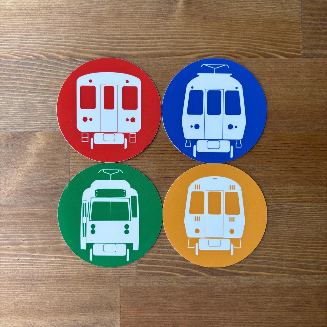 Boston Subway Train Sticker: Glossy Vinyl Decal - Etsy