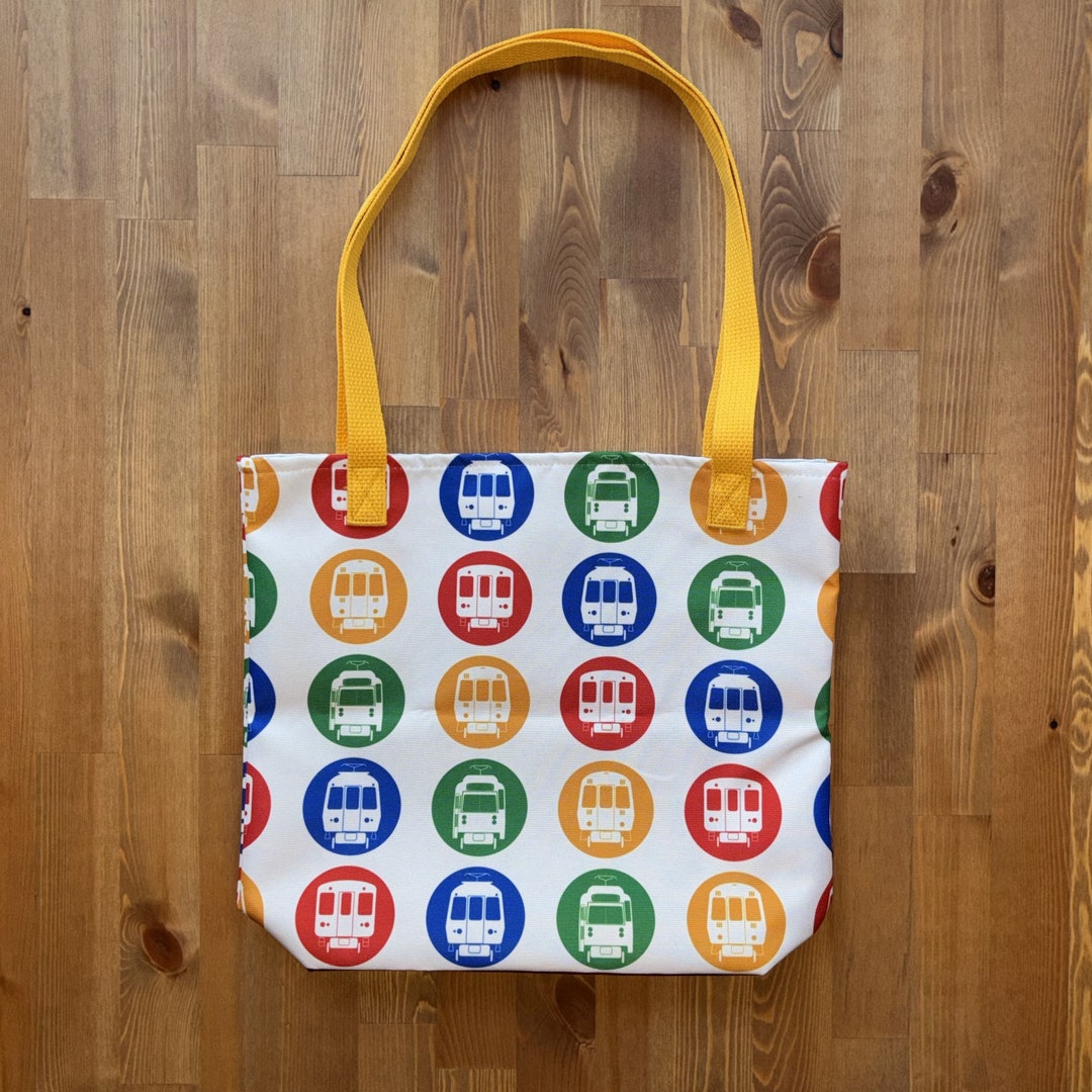 Boston Subway Tote Bag | Grocery Bag, Blue, Green, Red, Orange Line ...