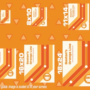Boston Subway Poster | Blue, Green, Red, Orange Line Trains, MBTA, the ...