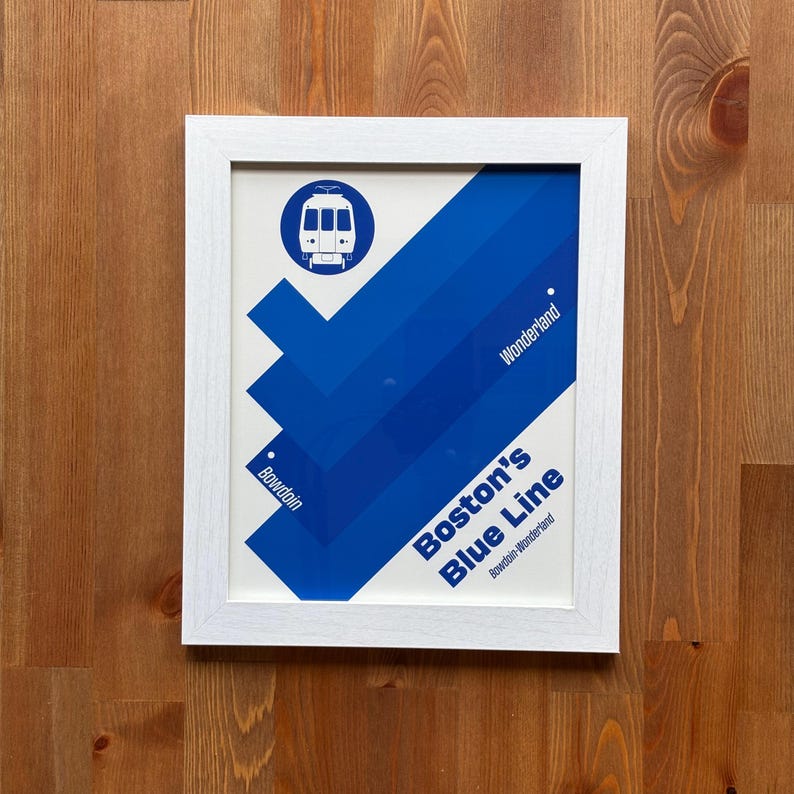 Boston Subway Poster | Blue, Green, Red, Orange Line Trains, MBTA, the ...