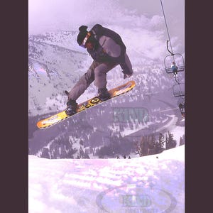 90s Extreme Snowboard Poster Style | Winter Sports Halftone Effect ...