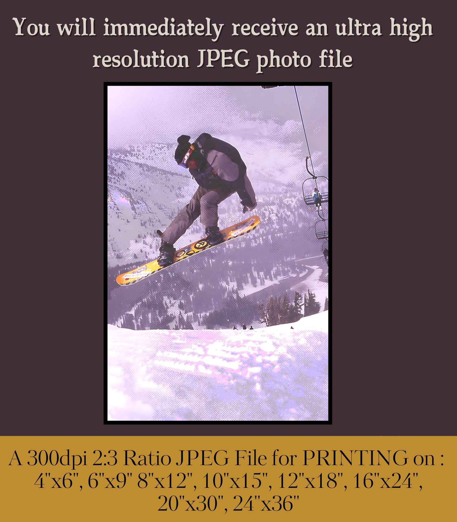 90s Extreme Snowboard Poster | Halftone Effect Print (digital Download ...